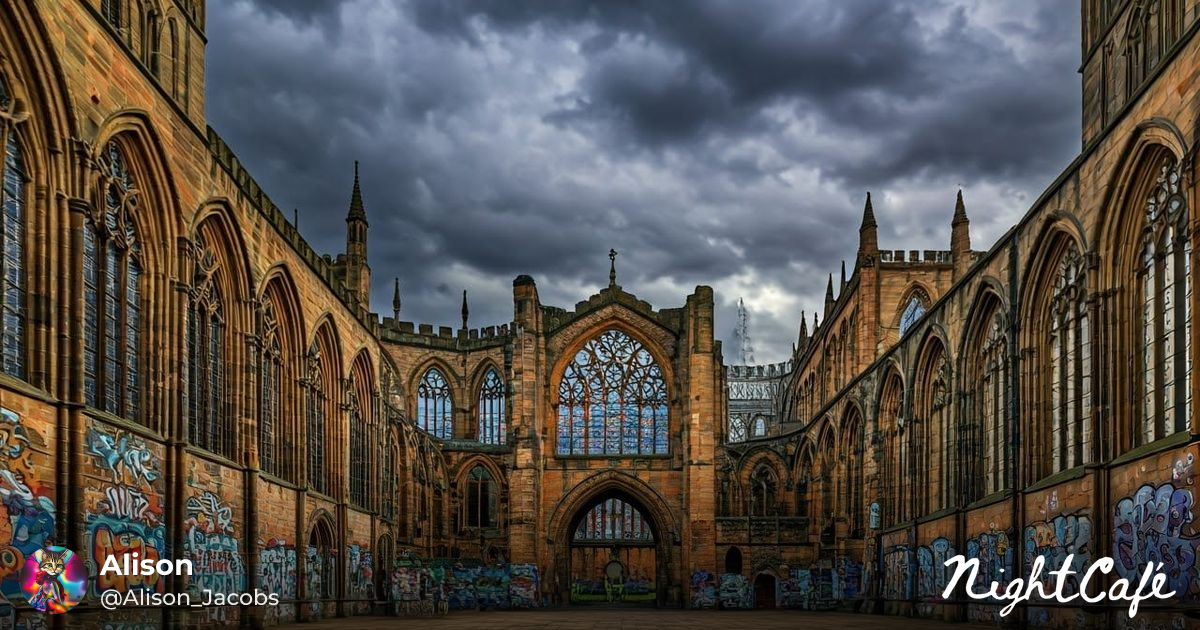 Modern Coventry Cathedral - Abstract Coventry Cathedral: Sta...