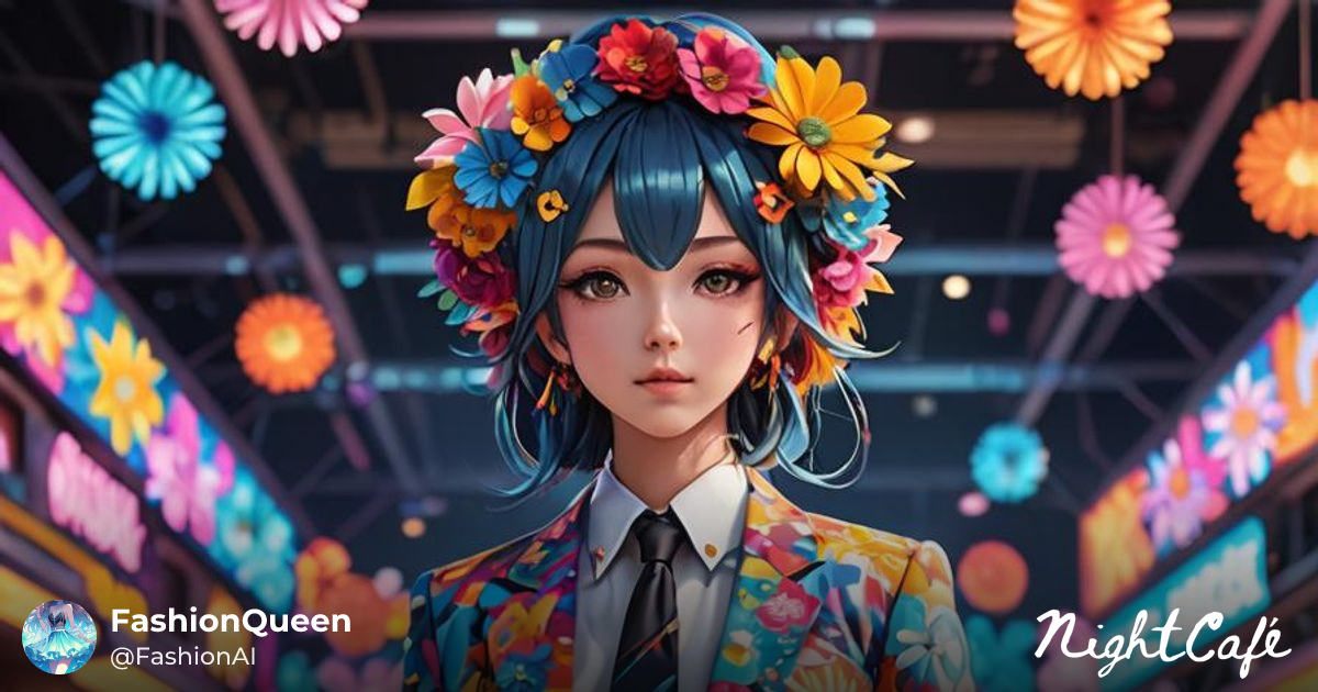 Psychedelic Ballroom Suit in Anime Art Style - AI Art