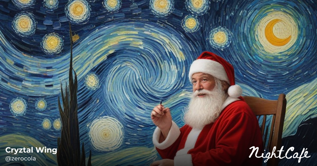starry night Santa clause - Starry Night Santa Claus in Cosm...