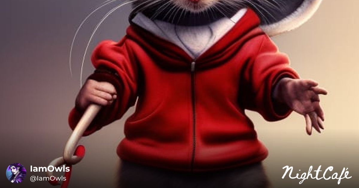 Mouse Portrait - Anthropomorphic Mouse Thief in Dystopian Se...