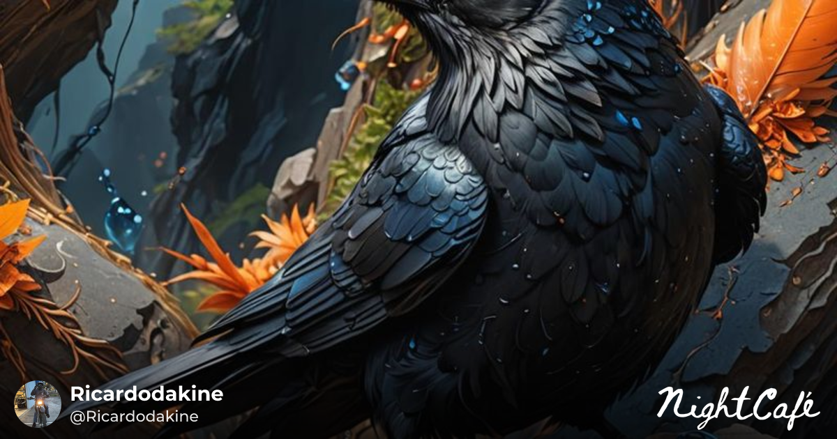 I find the shiny things - Crow on Carved Rock: Fantasy Matte...
