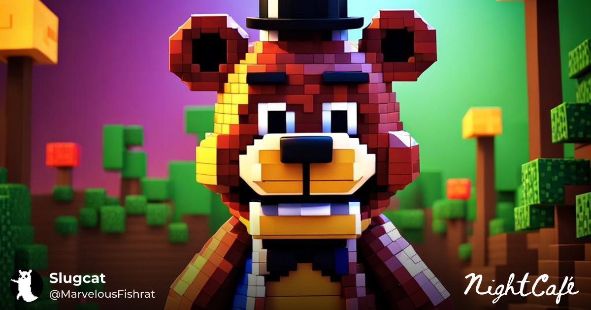 Minecraft Freddy - Freddy Fazbear in Minecraft: 3D Digital A...