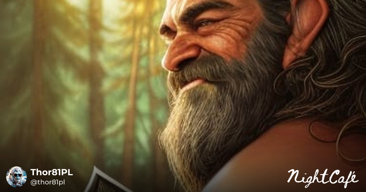 Dwarf - Detailed Portrait of a Strong Dwarf in Forest