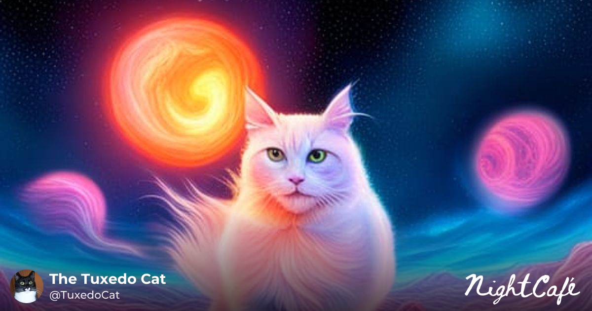 cats running away from a cat ghost - Cats Fleeing a Cat Ghos...