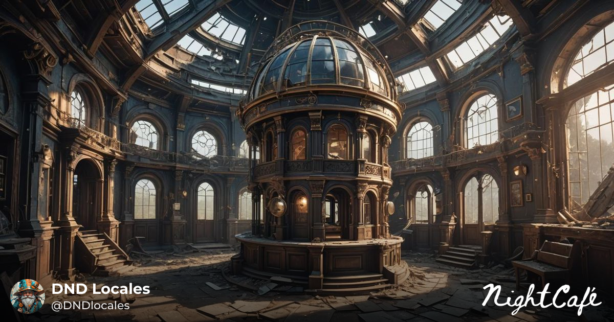 Rundown Fantasy Observatory Interior