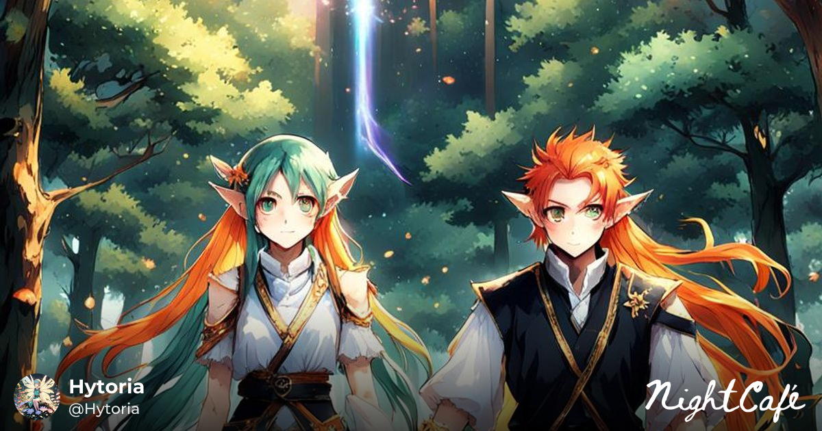 A Walk in the Woods - Elves Walking in the Woods, in Anime S...