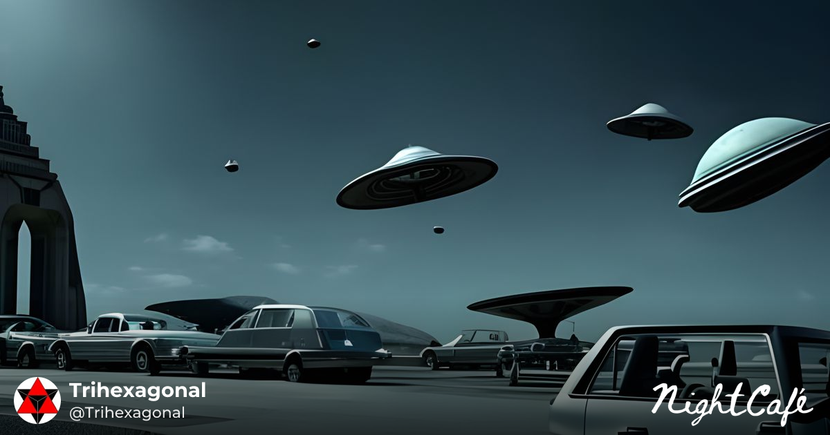 Retro Alien Invasion: Sharp Focus, 8k Resolution - AI Art