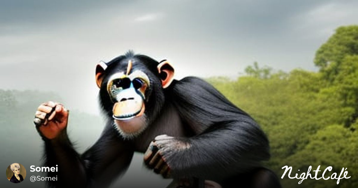 Boat trip - Chimpanzee Drives Gothic Speedboat in Fantasy Pa...