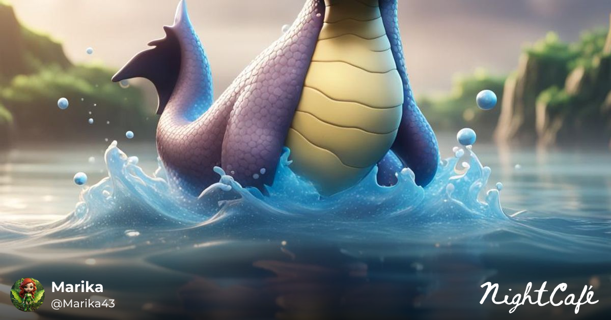 Hyperrealistic Chibi Lapras Pokemon in Detailed Di... - AI Art
