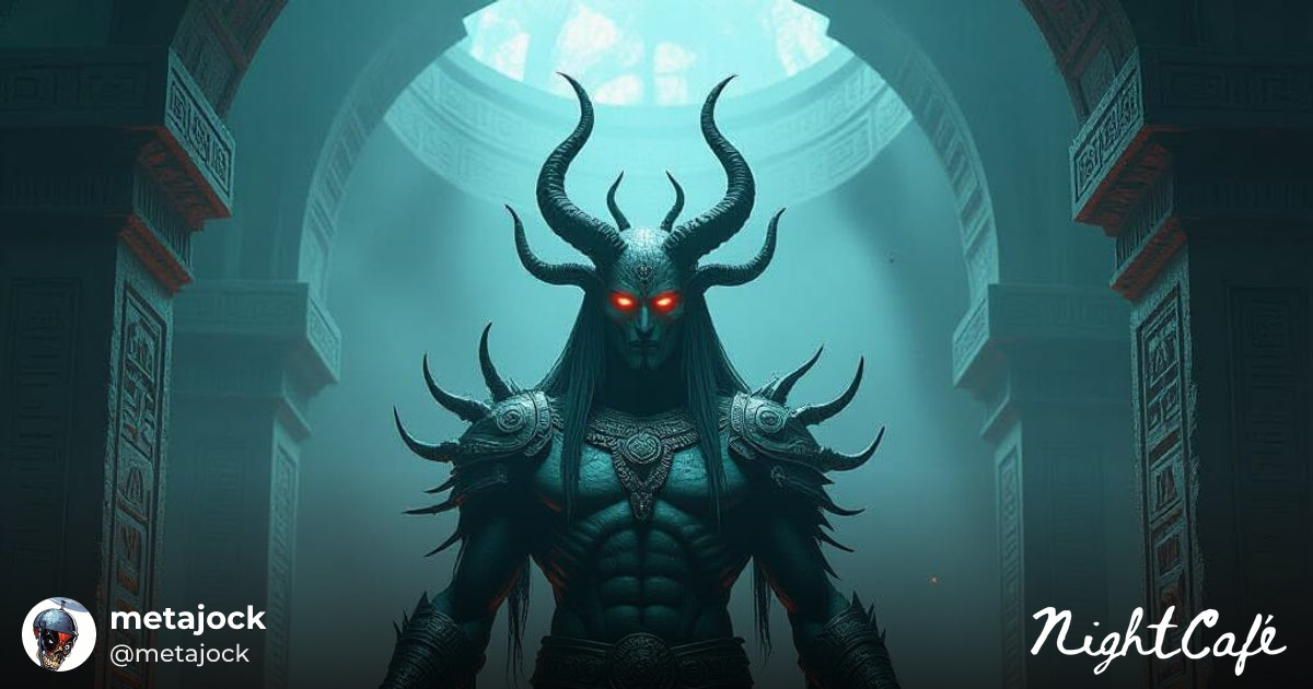 Elder God Awakens in Forgotten Temple - AI Art