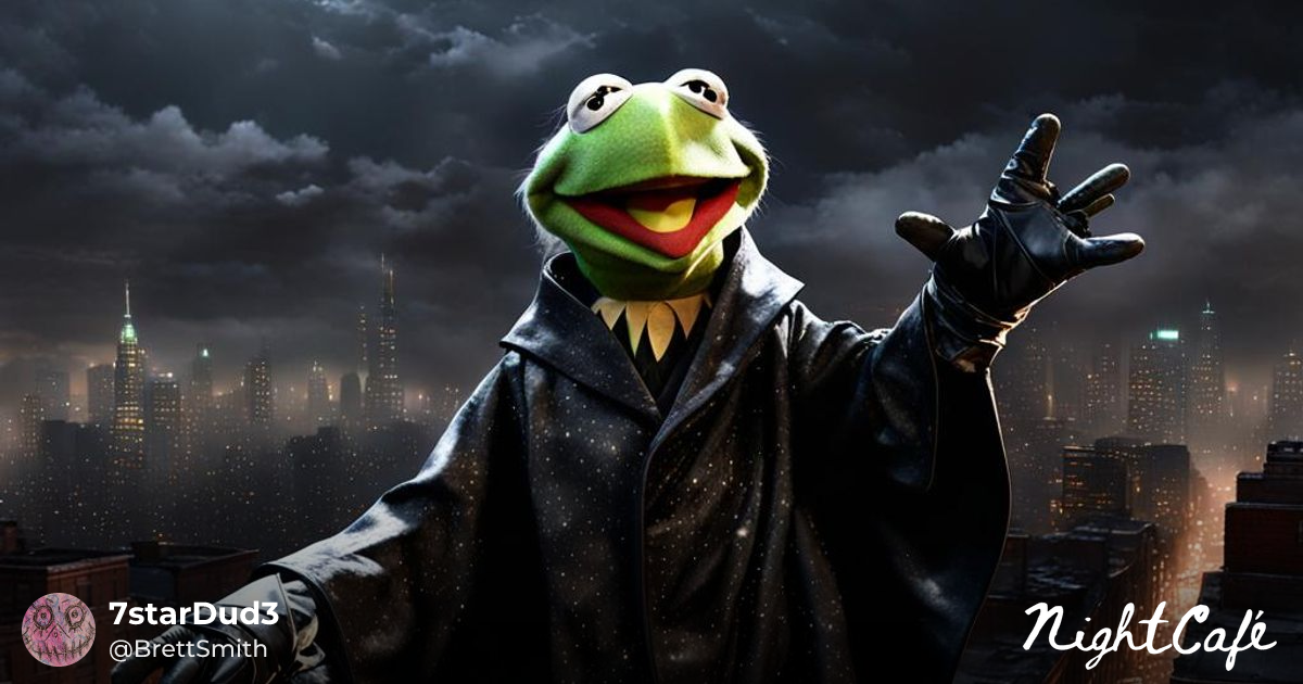Emperor Kermit - Kermit the Frog as Dark Anime Wizard