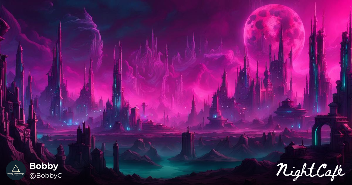 Cyberpunk Fantasy World YouTube Banner in Unreal E... - AI Art