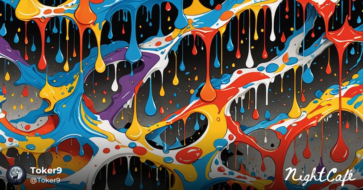 Trippy Drippy - Escher-Inspired Dripping Paint in Vivid Col...