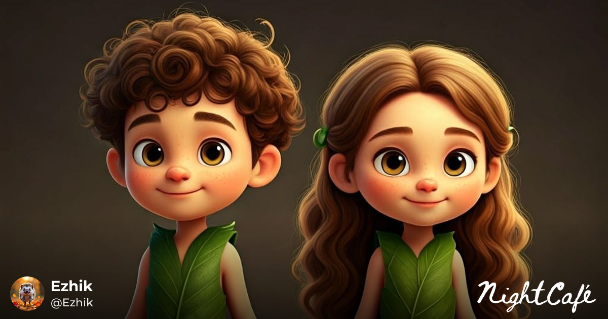 Pixar-Inspired Teenage Couple with Wholesome Charm - AI Art