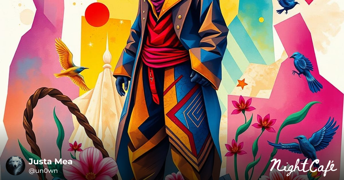 psychedelic cowboy4 - Psychedelic Cowboy in Mixed-Media Digi...