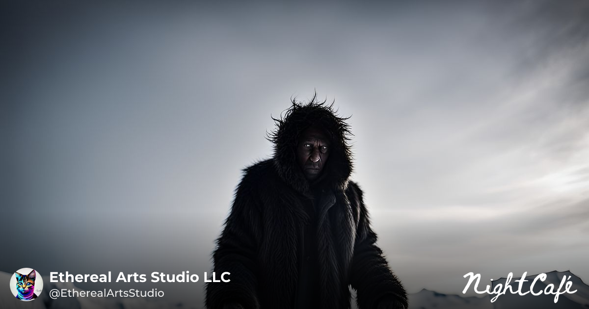 Eerie Figure with Spider Fingers in Antarctica - AI Art