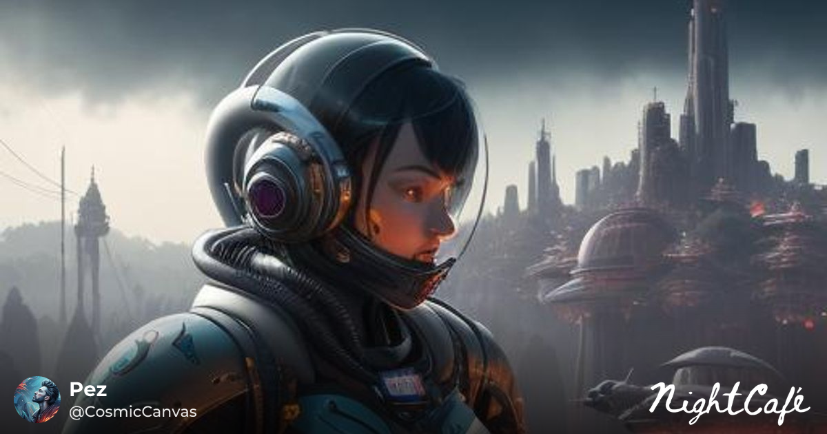 Nova Nexus - Mushroom Robot Centaur in Space Art