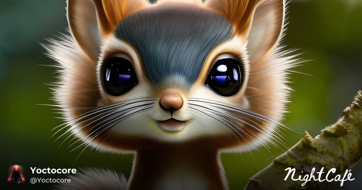 Peanut Bandit - Cute Squirrel Anime Style Digital Art