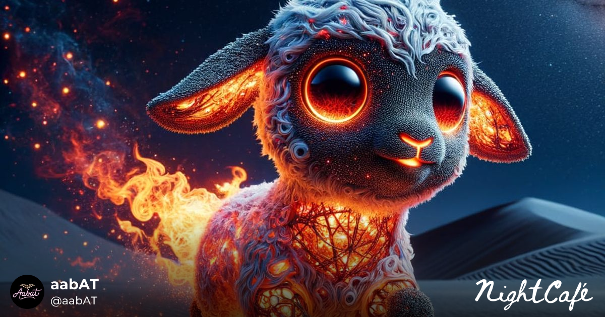 Let it Burn🔥 - Fiery Lava Lamb Galloping Through Desert Nig...