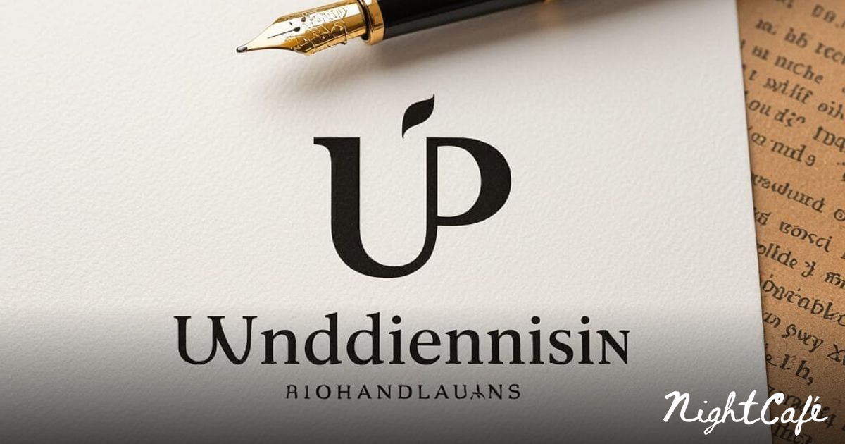 Elegant Minimalist Logo with U and P in Calligraph... - AI Art