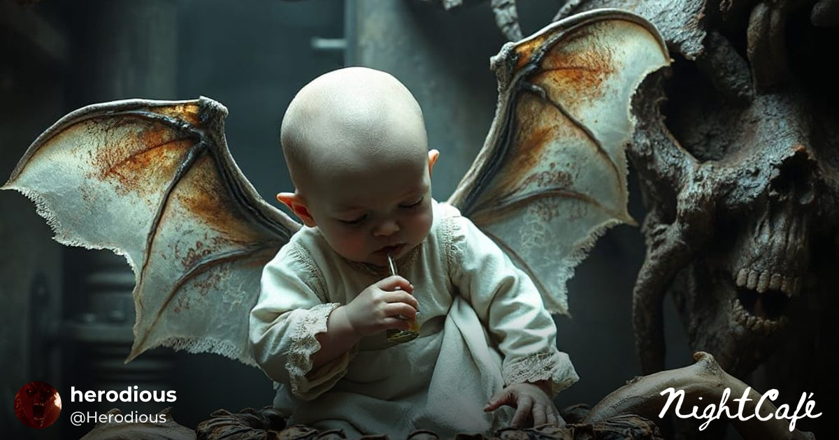 Biomechanical Monster Sips Nectar: A Surreal Horro... - AI Art