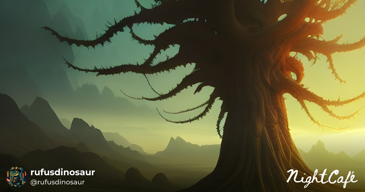Alien Tree - Alien Tree in a Surreal High Fantasy Landscape