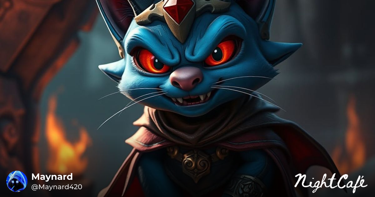 Realistic Azrael Smurfs Concept Art Dark Fantasy - AI Art