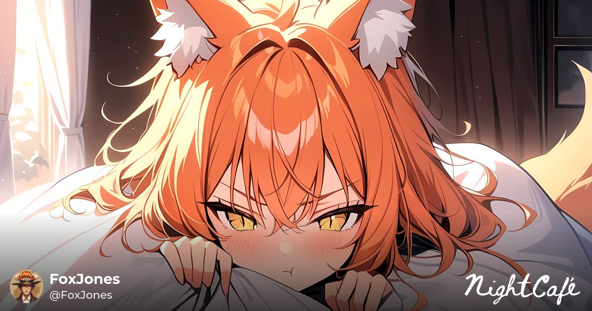 Good morning? Sunshine? - Kemonomimi Fox Girl Lying in Bed
