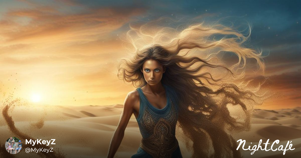 Woman from the Sand - Sand Woman Emerges in a Digital Matte ...