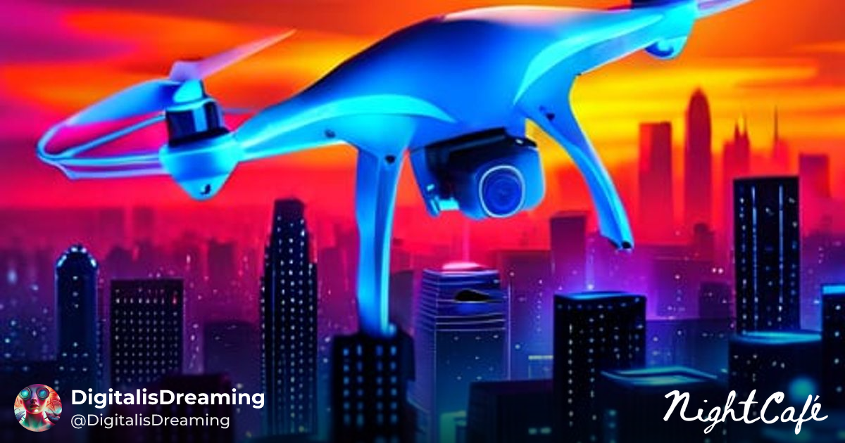 Skynet: The Early Years - Futuristic Aerial Drone in Cyberpu...