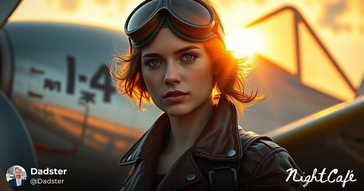 Amelia Earhart - Aviatrix Amelia Earhart in Dramatic Flight ...