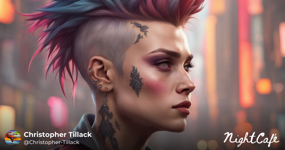 Punk rock - Punk Rock Portrait in Hyperdetailed Style