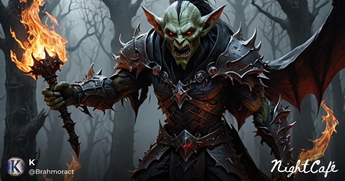 Goblin half Vampire - Fallen Blood Goblin God of Cold Flame
