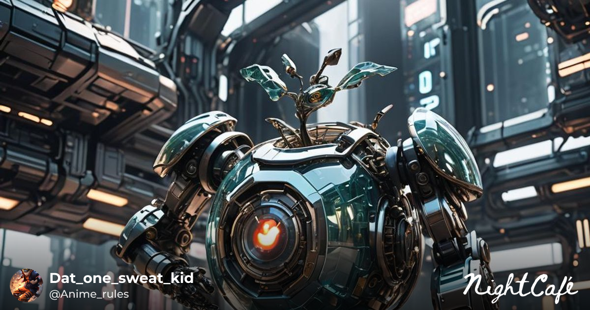 Cyber glass apple - Futuristic Cyber Glass Apple with Intric...