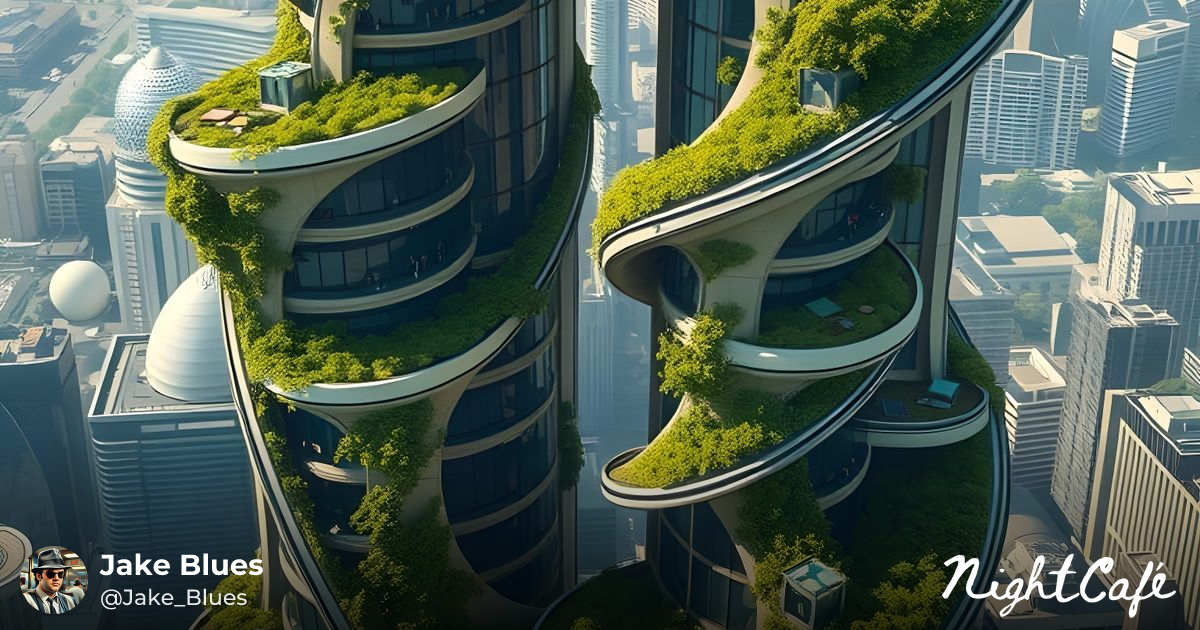 solarpunk highrise - Solarpunk Skyscraper Evolves from DNA H...