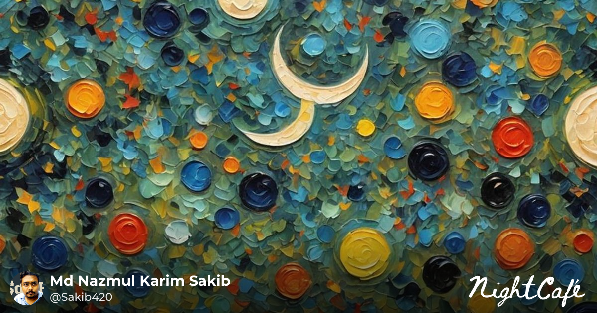 🌙 - Expressionist Moon Oil Painting in Impasto Style