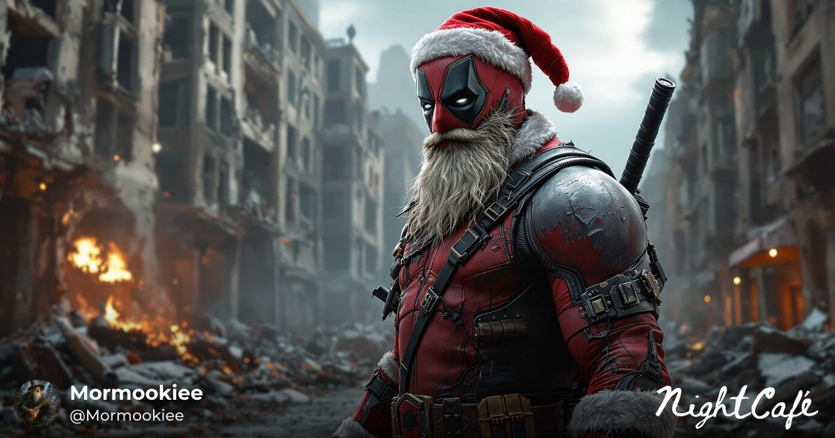 "Have a violent night, y'all." - Deadpool as Santa Claus in ...