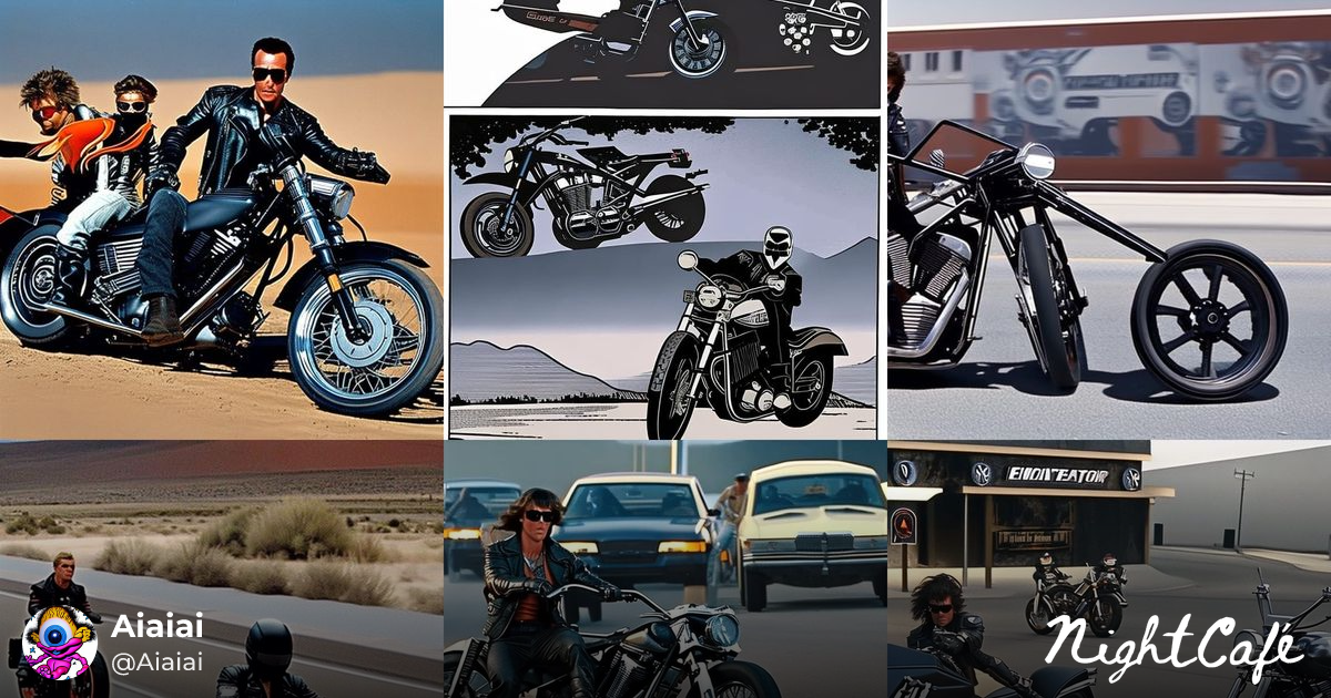 Ghost Rider Rides Again: A Terminator 2 Tribute - AI Art