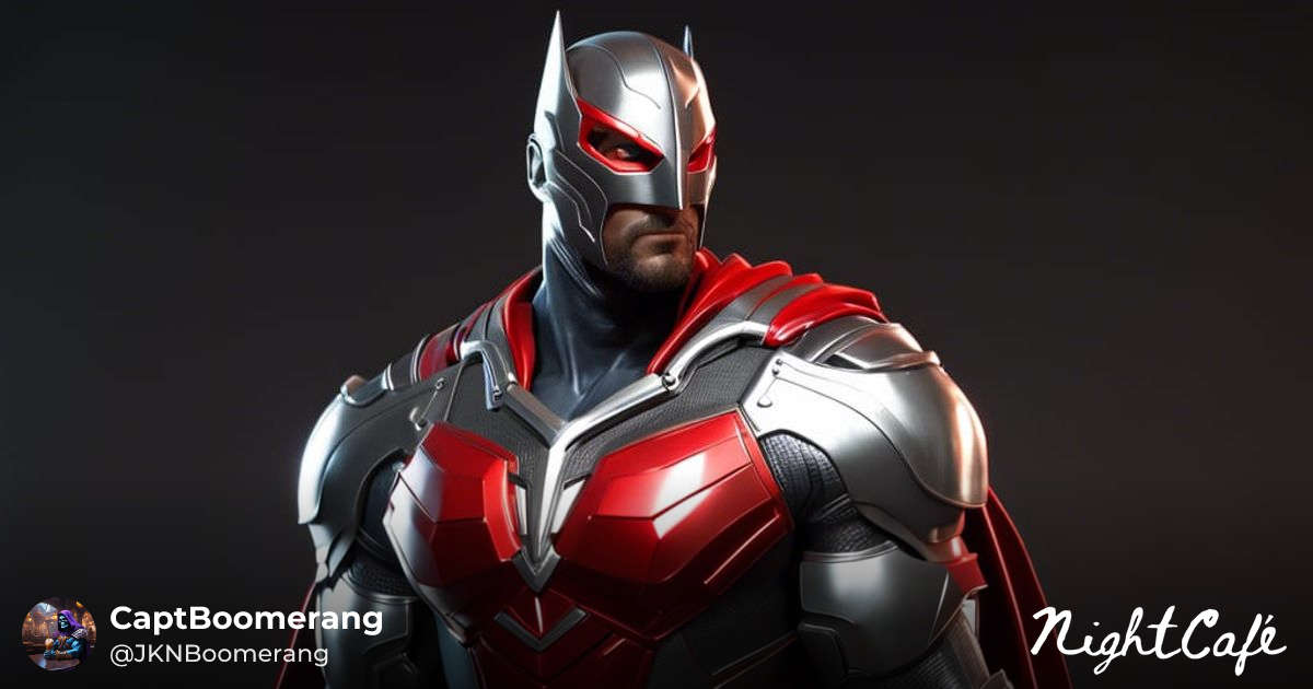 Centurion I - Muscular Superhero in Silver Armor Concept Art