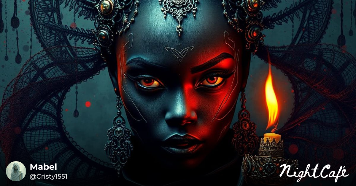 Exotic Gothic Magician in Stunning Realism - AI Art