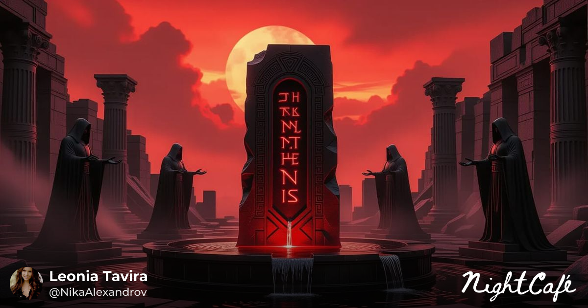 Ancient Sith Fountain - Sith Fountain in Ruined Temple: Goth...