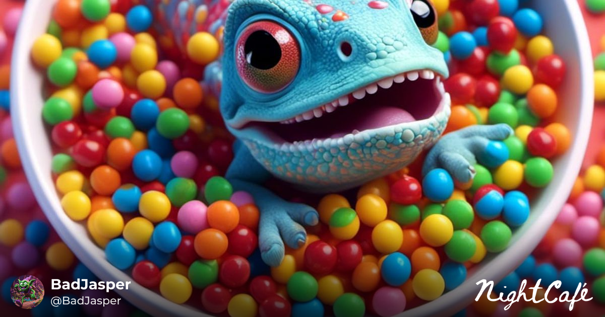 Candy Chameleon - Swimming in Sweets