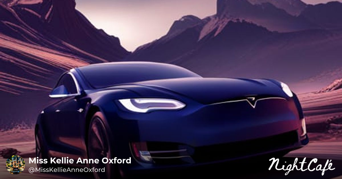 Tesla - Detailed Tesla Matte Painting in Deep Color