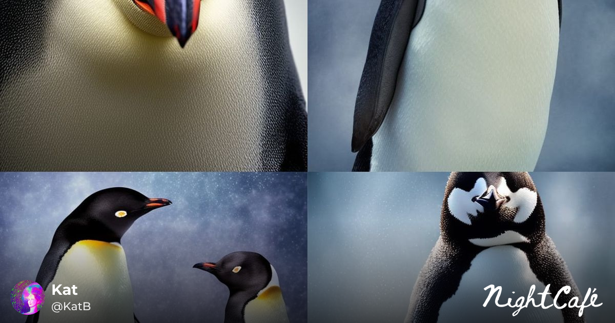 Penguin - Ethereal Penguin Portrait in Fantasy Style