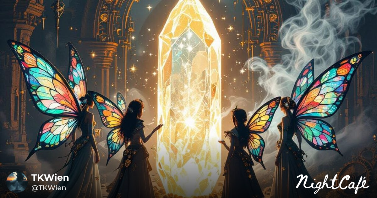 Fairies with Clockwork Wings in Surreal Time-Trave... - AI Art