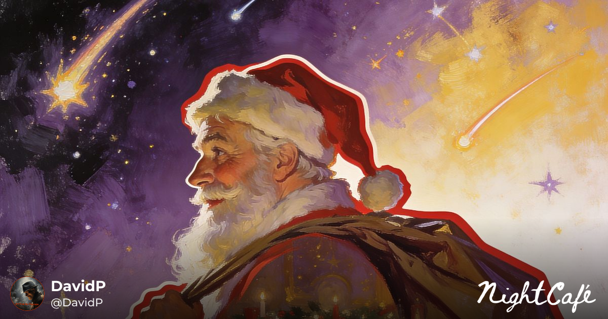 Merry Christmas !! - Santa Silhouette Filled With Christmas ...