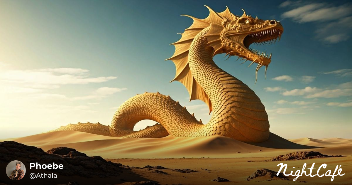 shape shifting sand - Golden Sand Serpent Sculpture in Arid ...