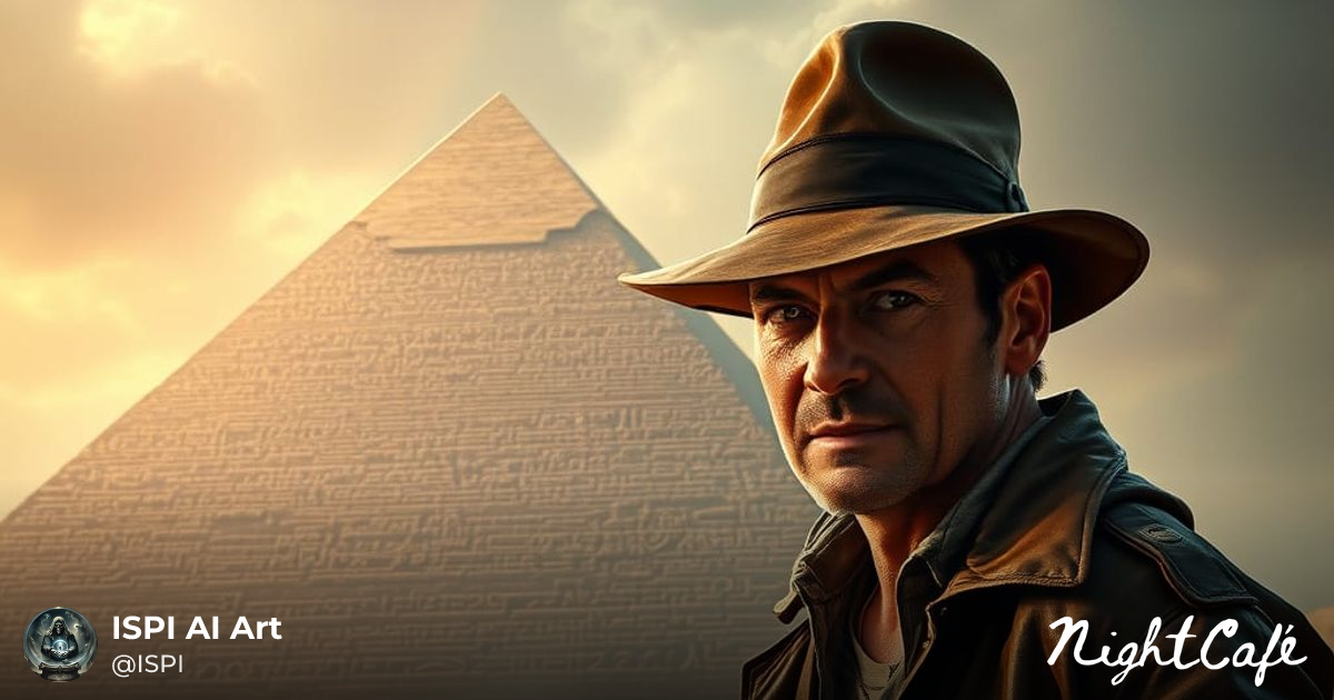 Indiana Jones Explores the Great Pyramid of Giza - AI Art