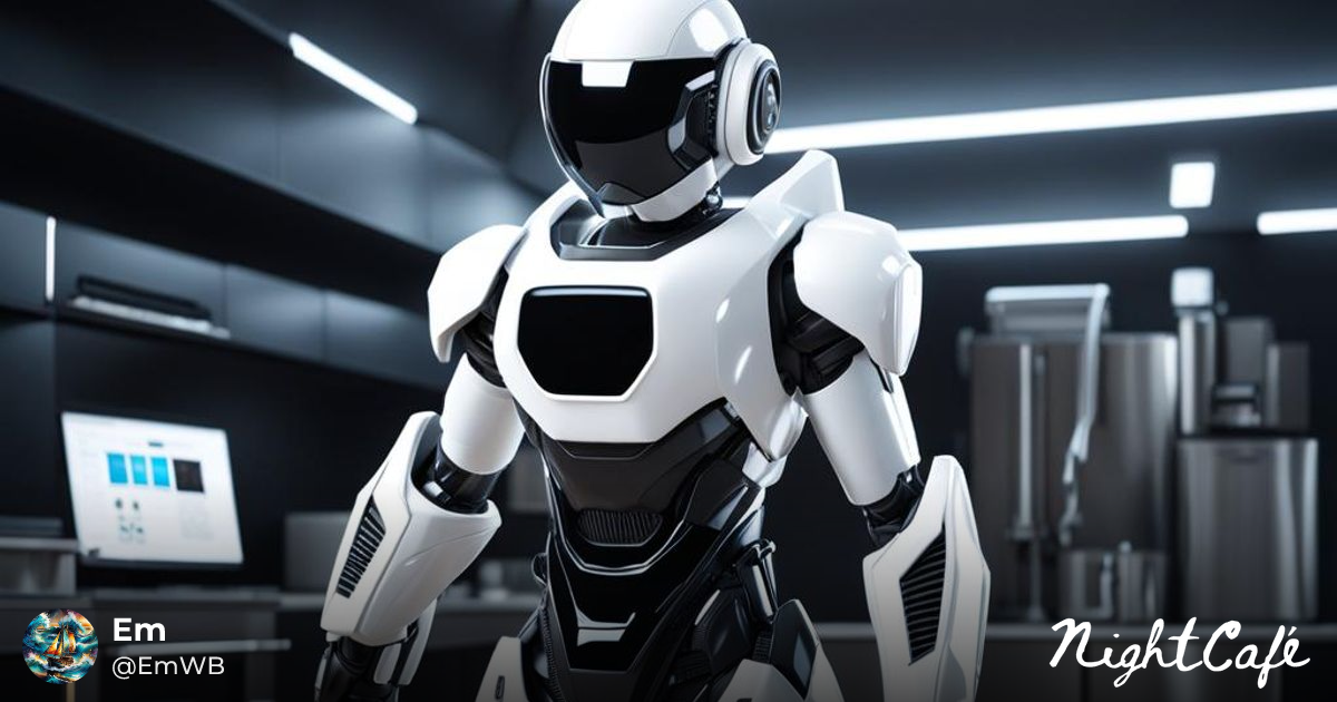 Robo Butler - Futuristic Robot Butler Cleaning Kitchen