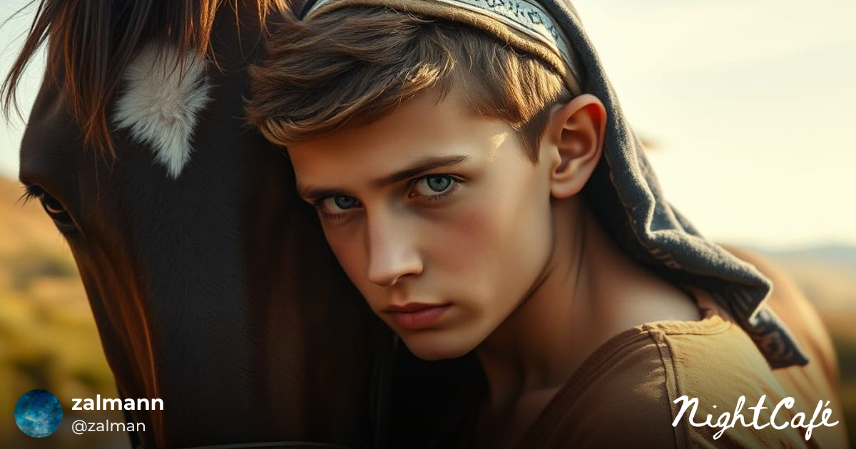 Handsome Hebrew Shepherd in Serene Landscape - AI Art